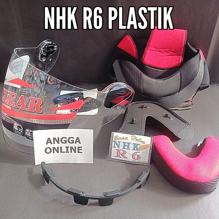 Jual Busa Helm NHK R6 Plastik + Kaca Helm NHK R6 FREE Rachet, Busa Helm ...