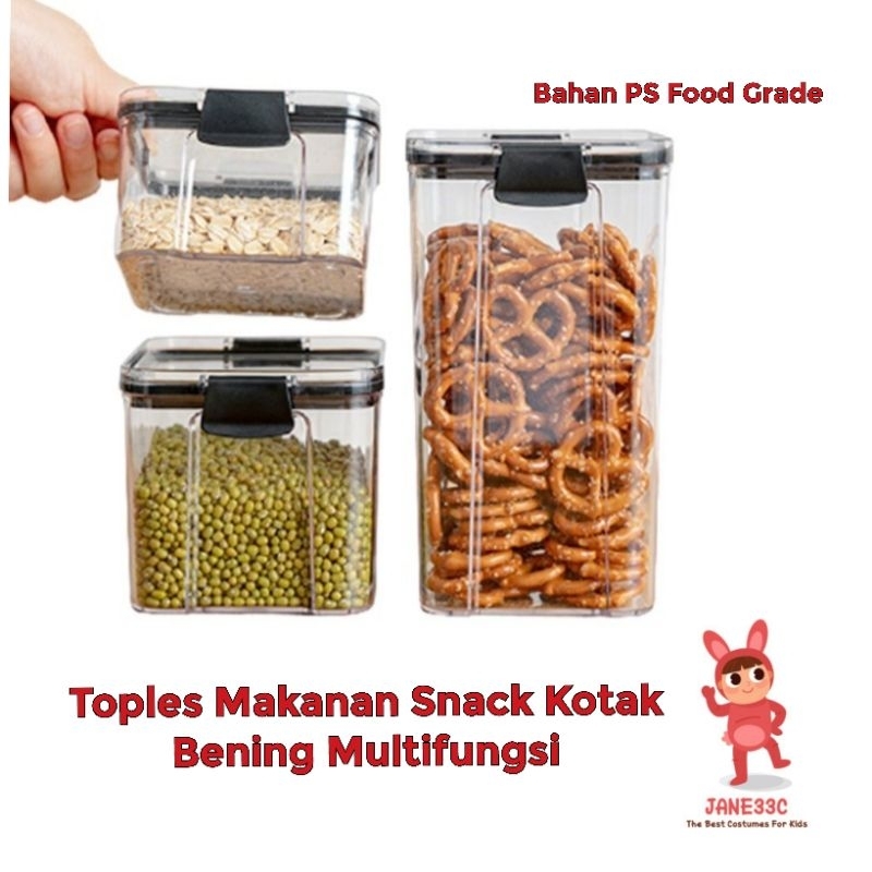 Jual Jar toples makanan snack bening multifungsi 1800ml | Shopee Indonesia