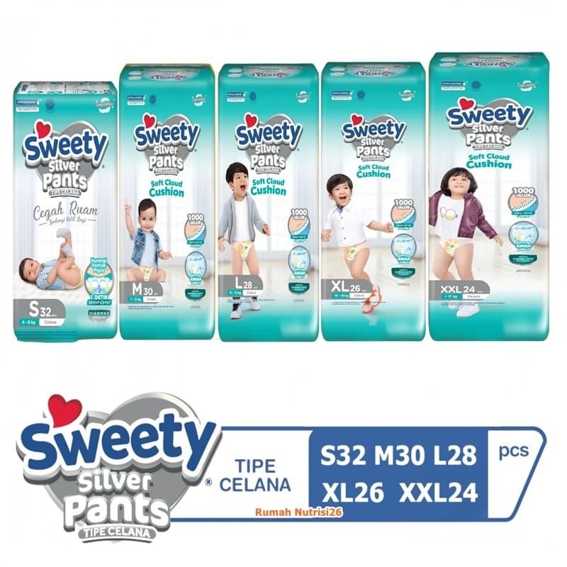 Jual Sweety Silver Pants Size S66/M60/L54/XL44/XXL36 | Shopee Indonesia
