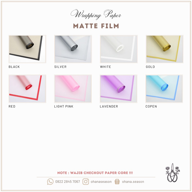 Jual Ohana Season Floral Wrapping Paper | Kertas Bunga | Matte Film ...