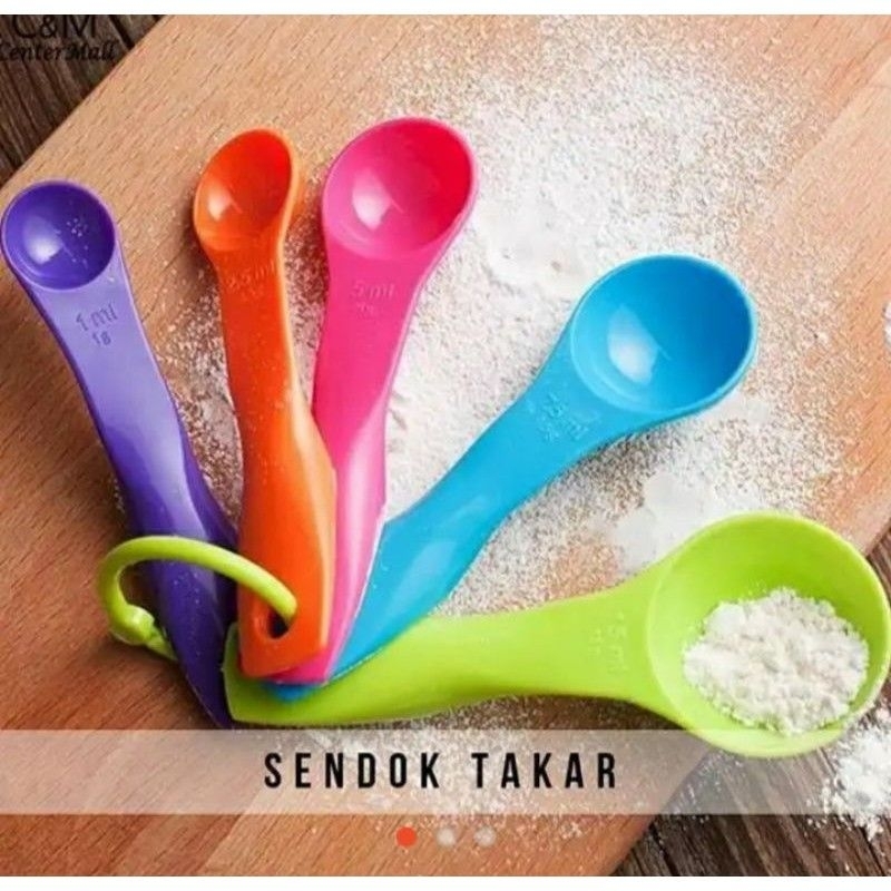 Jual Sendok takar set isi 5 | Sendok Takaran Plastik isi 5 | Sendok ...
