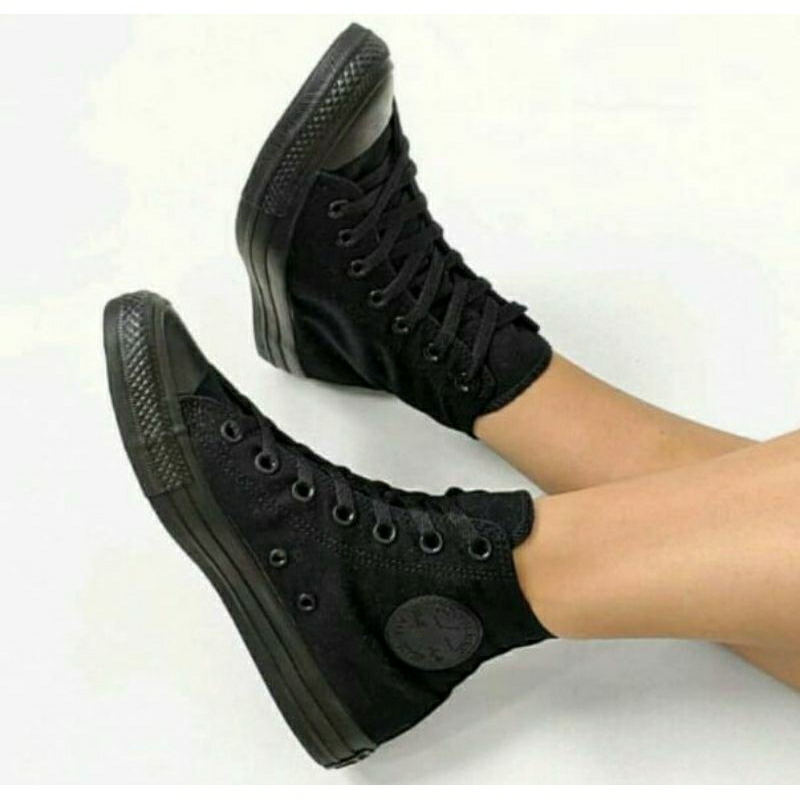 Jual sepatu Converse premium full black | Shopee Indonesia