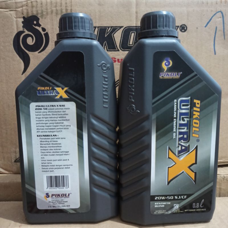 Jual PIKOLI ULTRA X 0,8 LITER & 1 LITER SAE 20W-50 | Shopee Indonesia