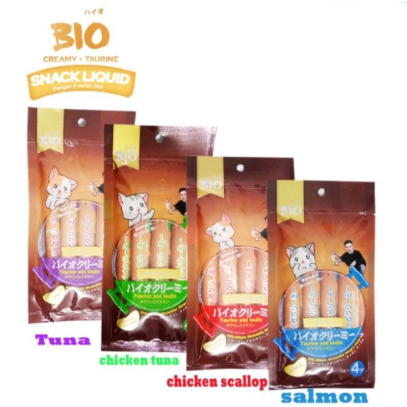 Jual BIO CREAMY SNACK TREAT FOR CAT 15GR (4 PCS) | Shopee Indonesia