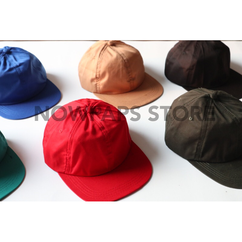 Jual caps six panel full black basic.topi 6 panel polos hitam twill ...