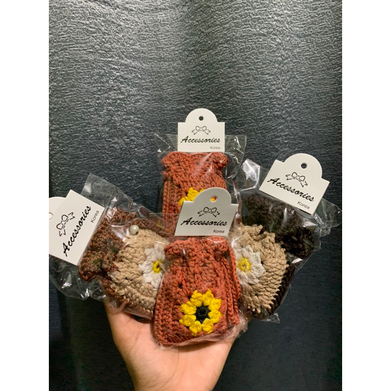 Jual HANDMADE rajut dompet mini aesthetic | Shopee Indonesia