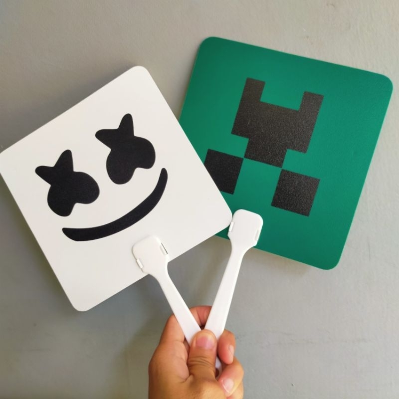 Jual Kipas Pvc Sablon 2 Sisi 1 Warna desain custom | Shopee Indonesia