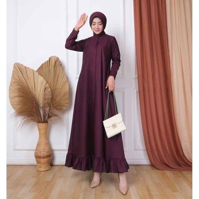 Jual Gamis Abaya Katun Toyobo Madina FALIHA | Gamis Madina Toyobo Premium | Shopee Indonesia