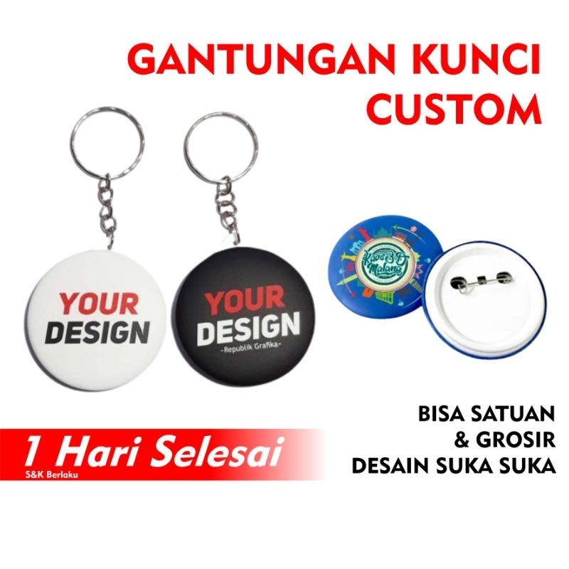 Jual Gantungan kunci Custom | Pin Custom | Shopee Indonesia