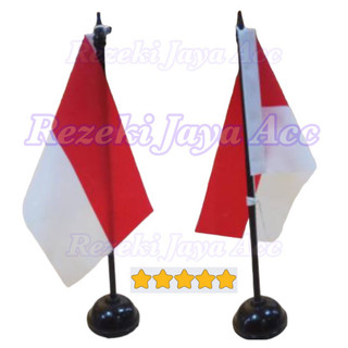 Jual Bendera Meja Merah Putih Indonesia Plus Tiang Kayu Dan Tatakan ...