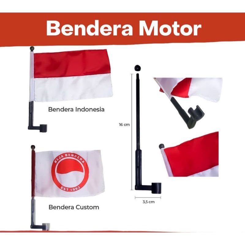 Jual bendera motor, bendera mini, tiang bendera mini, bendera murah ...