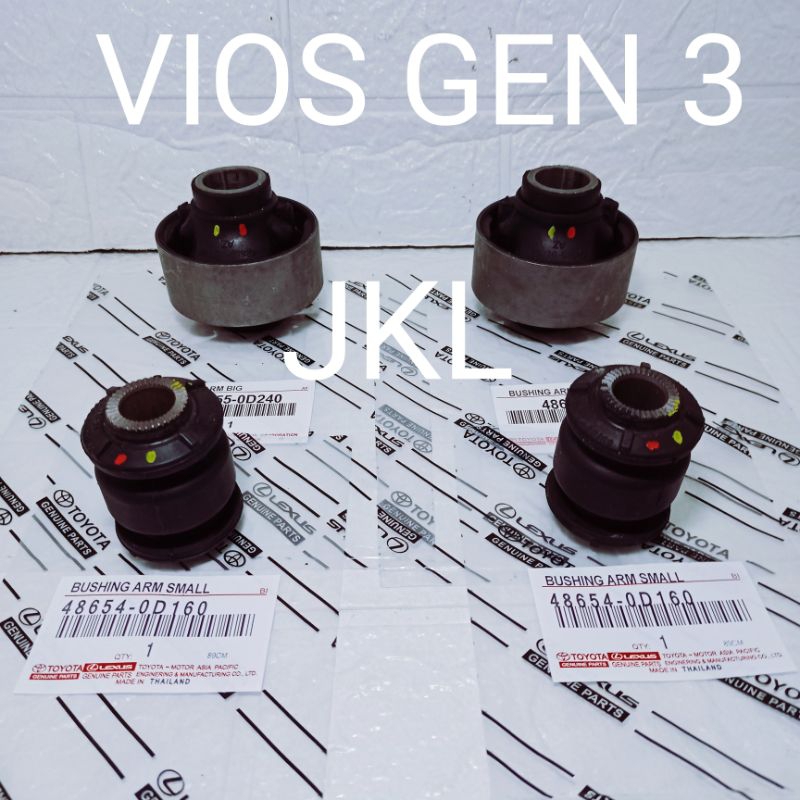Jual BUSHING ARM DEPAN BESAR KECIL YARIS VIOS ALL NEW GEN 3 4 PCS 2 SET ...