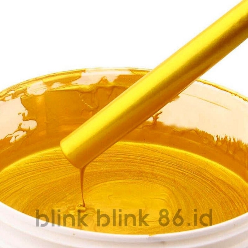 Jual CAT METALLIC GOLD Warna Emas Solid Cat Tembok Kayu Besi dll Campuran air Waterbase 100ml ...