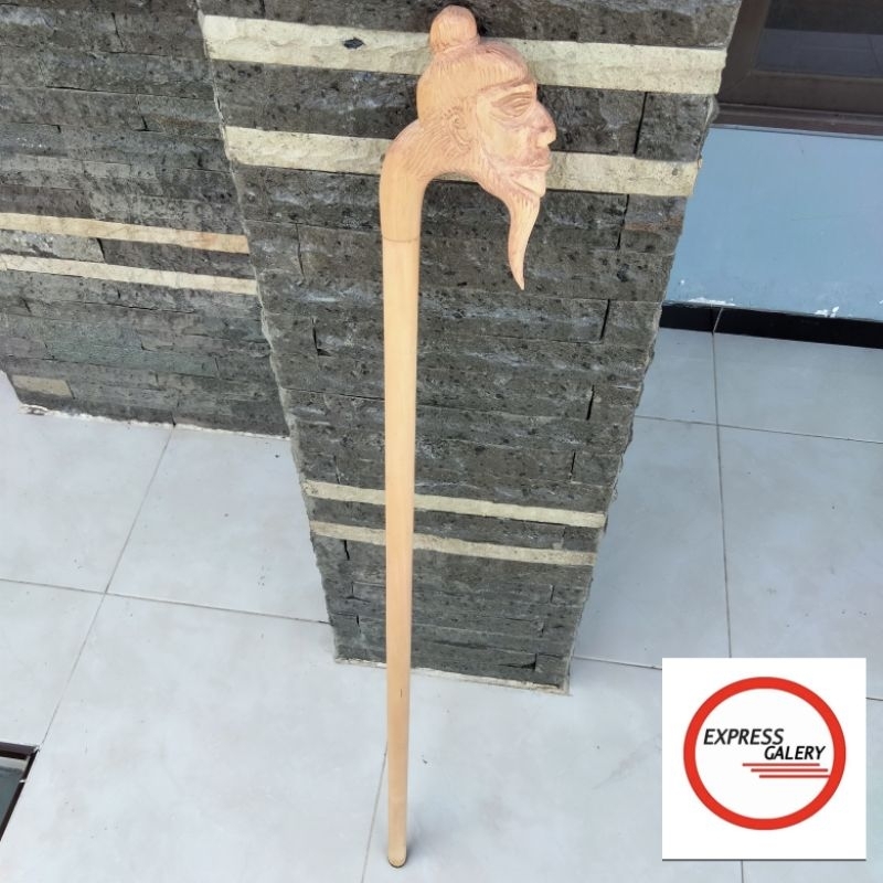 Jual tongkat jalan kayu cendana wangi ukir raja x867 | Shopee Indonesia