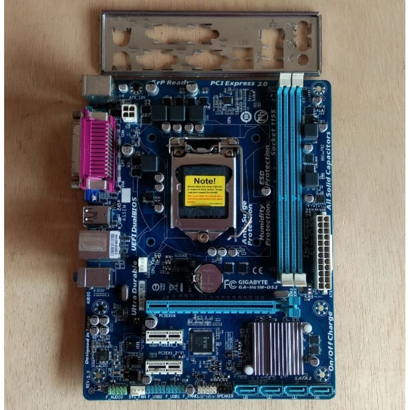 Jual MOBO/MOTHERBOAD GIGABYTE H61 LGA 1155 SUPPORT GEN 2 GEN 3 | Shopee ...