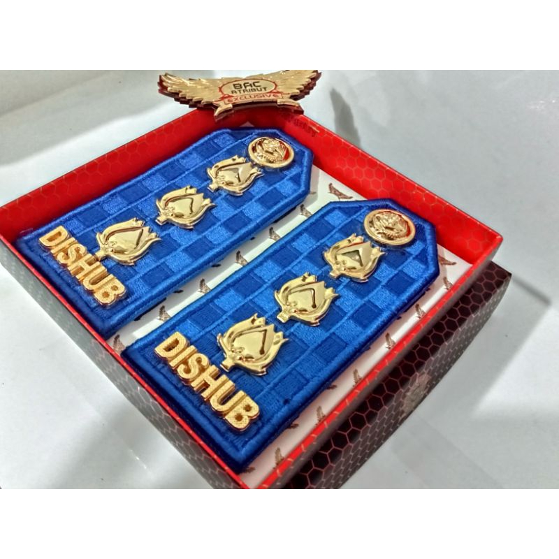 Jual Pangkat Pdu dishub 4b kain bordir 4b Lis biru | Shopee Indonesia