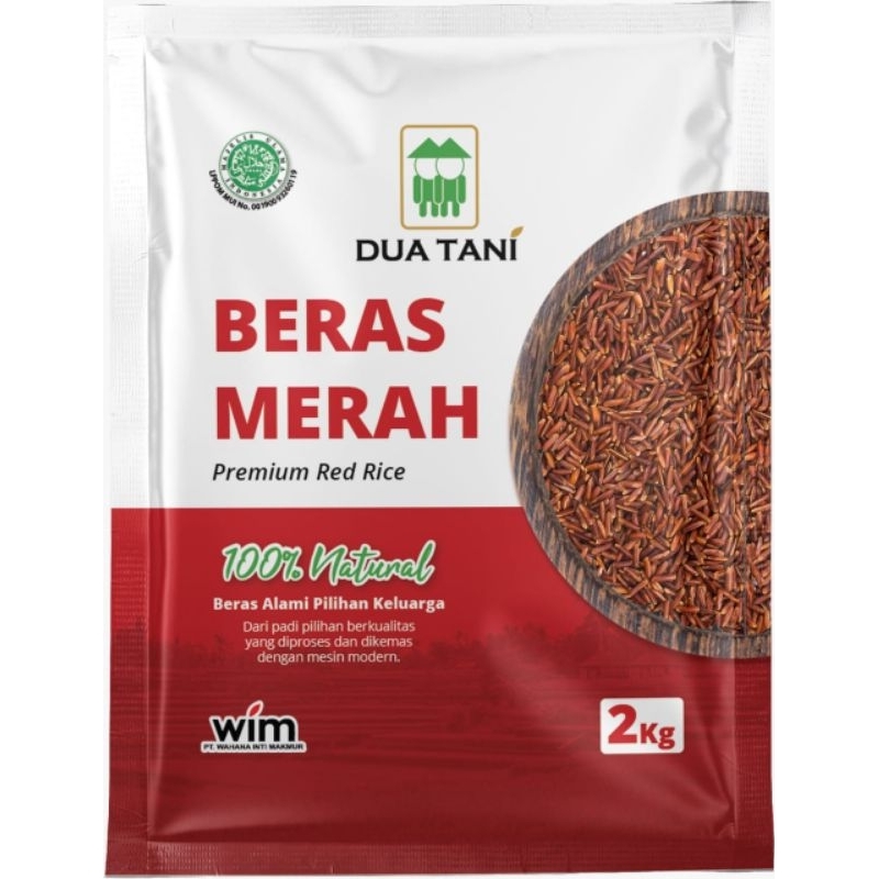 Jual Beras Merah Dua Tani 2kg | Shopee Indonesia