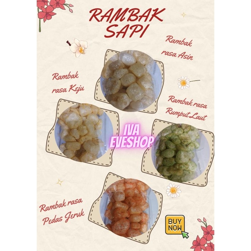 Jual KERUPUK RAMBAK SAPI ANEKA MACAM RASA | Shopee Indonesia