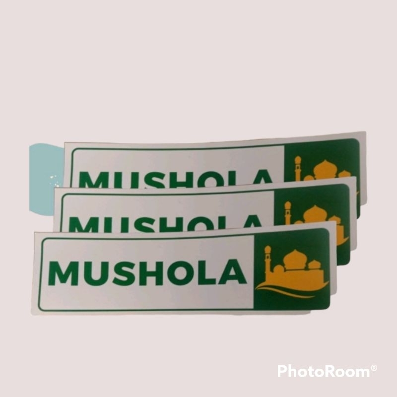 Jual Sticker vynil murah tulisan mushola panjang 21cm lebar 7cm ...