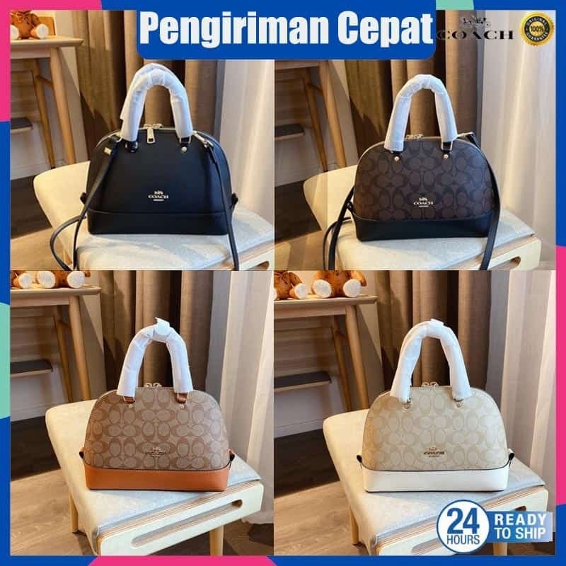 Jual tas coach alma free box sertifkt dan invoice | Shopee Indonesia