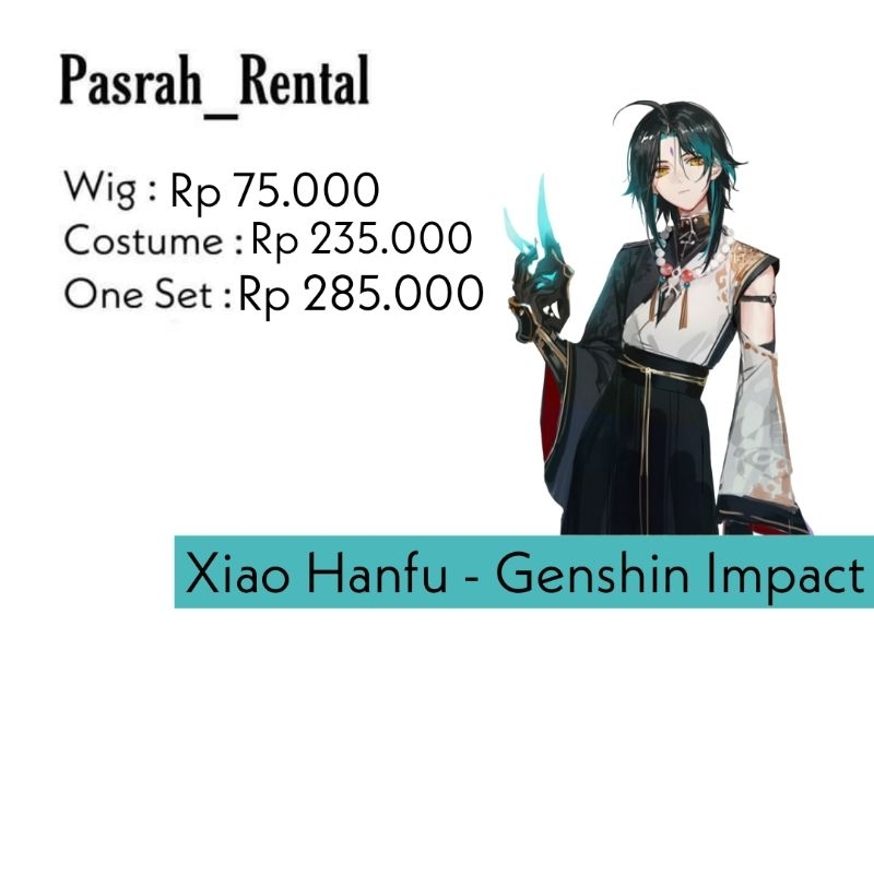 Jual SEWA RENTAL KOSTUM / COSPLAY XIAO HANFU GENSHIN IMPACT | Shopee ...