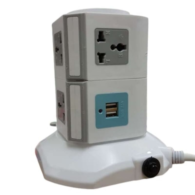 Jual Rak Colokan Tower USB Charger Steker Stop Kontak Listrik Terminal ...