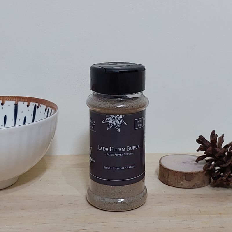Jual Lada Hitam Bubuk Murni / Pure Black Pepper Powder Botol | Shopee ...