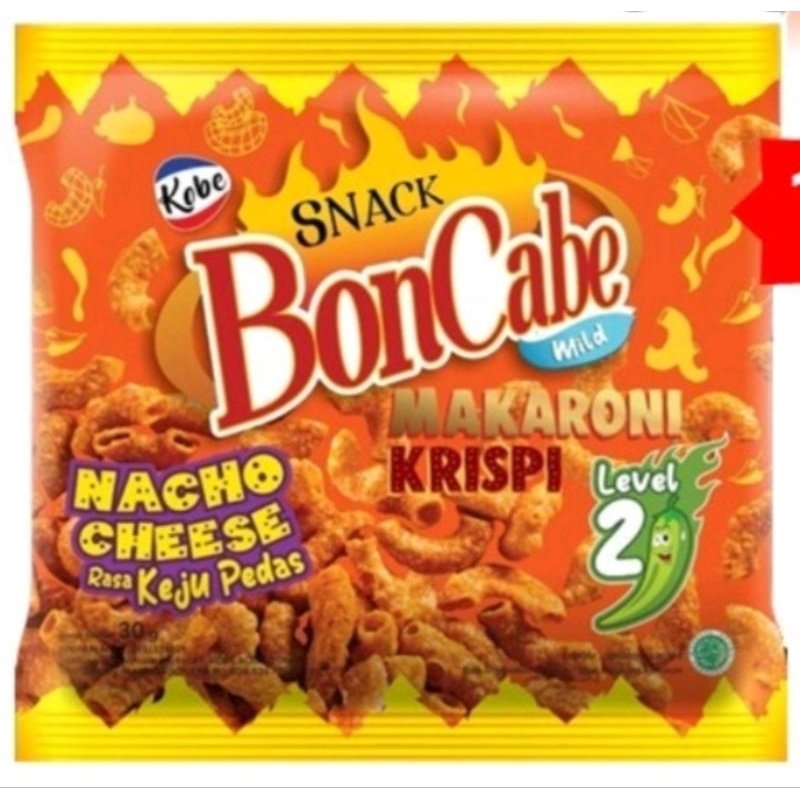 Jual Kobe Boncabe Makaroni Krispi Level 2 Nacho Cheese Rasa Keju Pedas ...