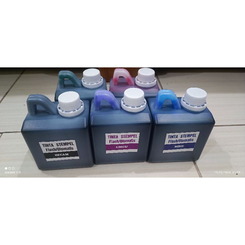 Jual TINTA STEMPEL FLASH/OTOMATIS 500 ML ALL VARIANT WARNA BUAT KERTAS ...