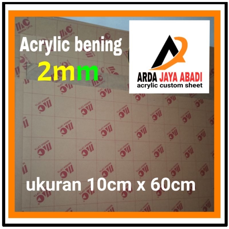 Jual akrilik 2mm bening ukuran 10 x 60 lembaran akrilik murah mika lembaran Acrylic clear marga ...