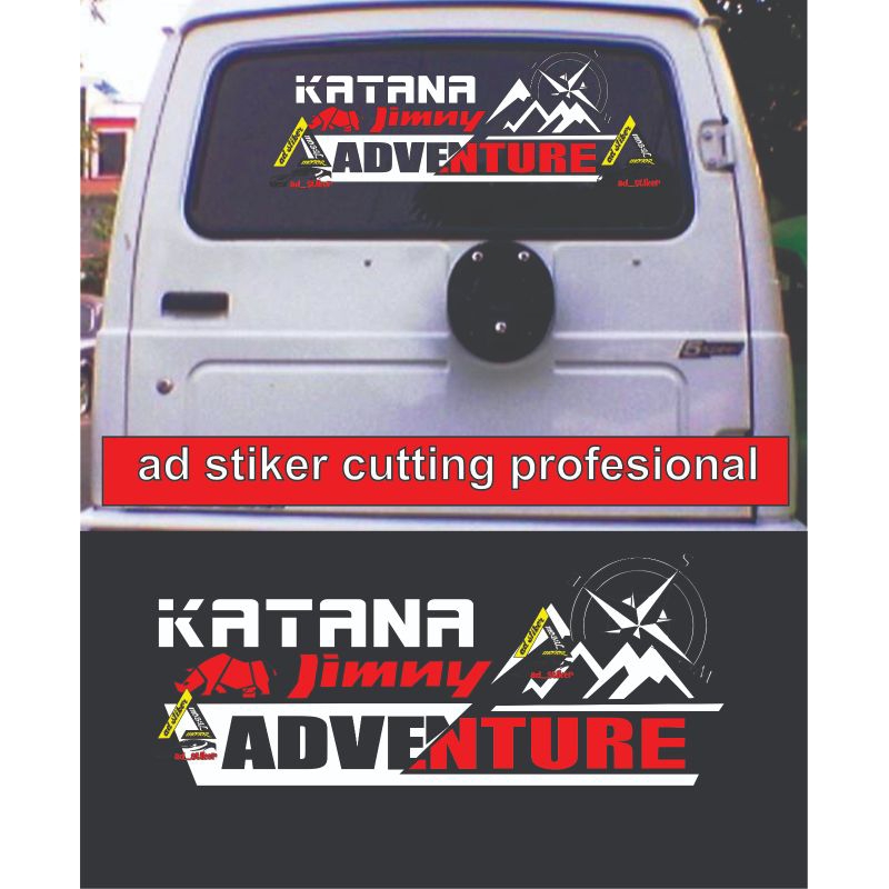 Jual STIKER KACA BELAKANG MOBIL JEEP KATANA STICKER CUSTOM STICKER ...