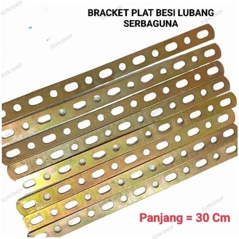 Jual Bracket Plat Besi Bolong Serbaguna 30 cm | Shopee Indonesia