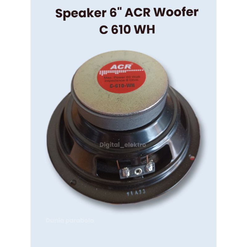 Jual Speaker 6 Inch ACR Woofer C 610 WH | Shopee Indonesia