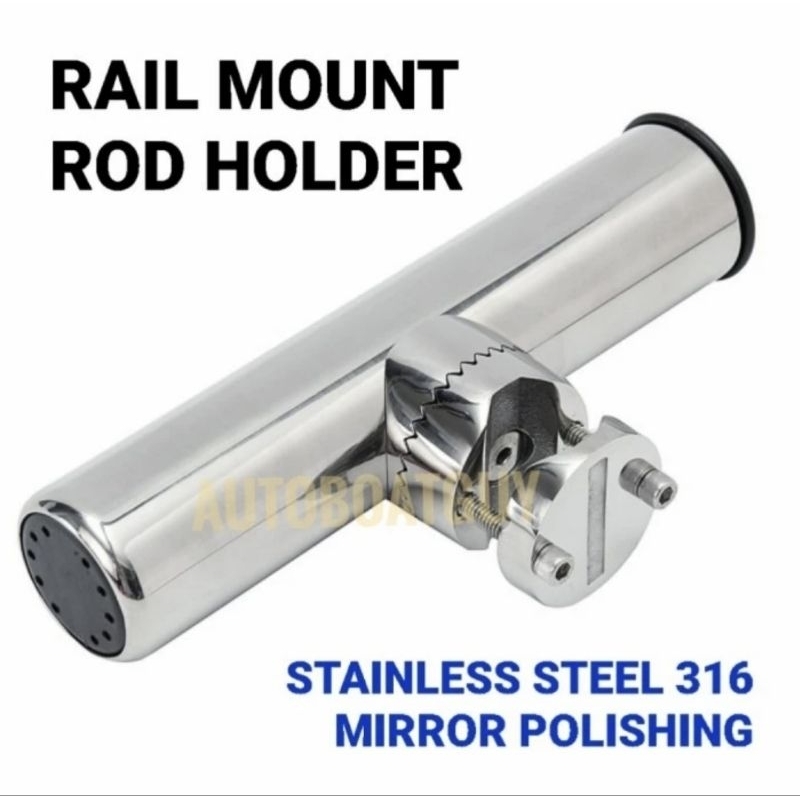 Jual Rod Holder Stainless RAIL MOUNT / Pegangan Joran Rel Pipa Perahu ...