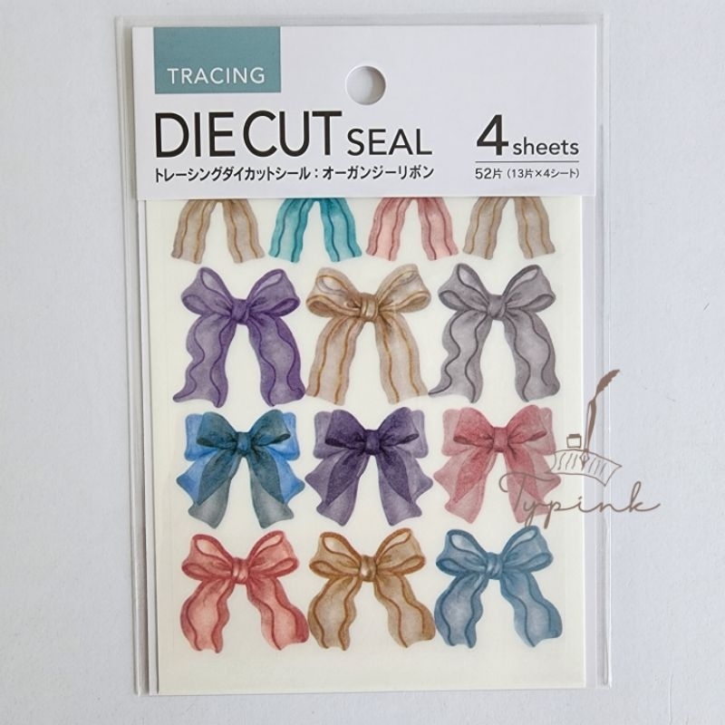Jual DIE CUT SEAL BOWS 4 SHEETS STICKER PITA JOURNAL STIKER SCRAPBOOK ...