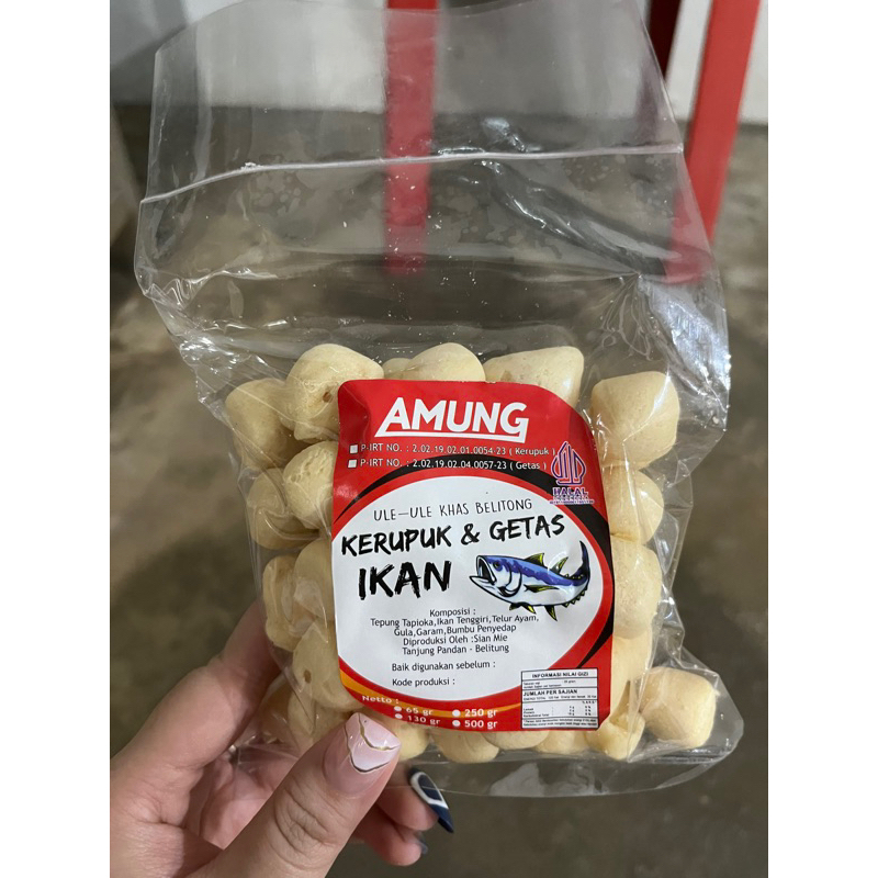 Jual Kerupuk Amung Getas ikan Bulat 50gr Oleh Oleh Khas Belitung ...