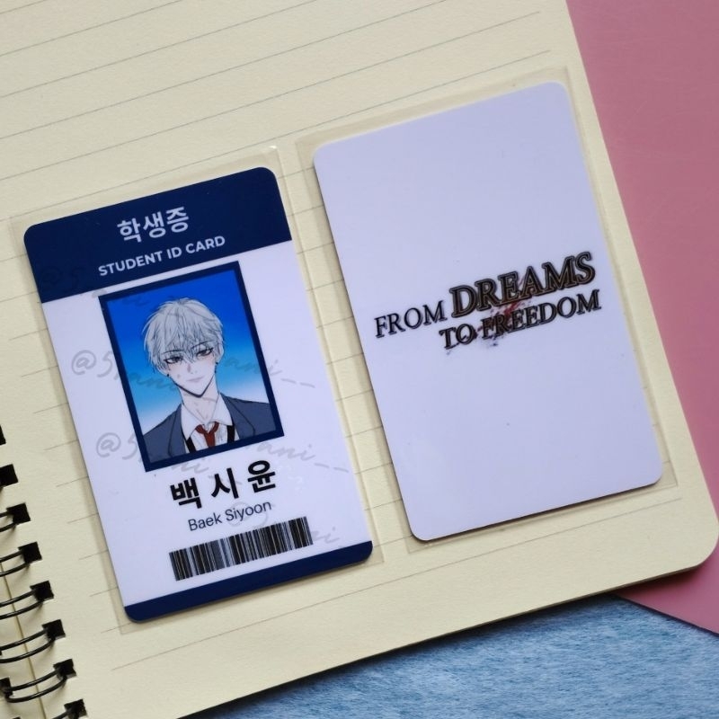 Jual Student Id Card Webtoon From Dreams to Freedom Baek Siyoon anime ...