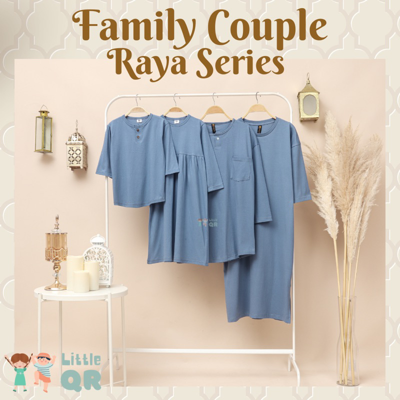 Jual Raya Series - Family Couple Raya Series Ayah Ibu Anak bahan Katun ...