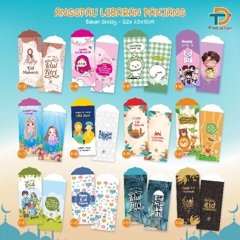 Jual [Isi 10 pcs] Angpau lebaran panjang premium/ Ampau lebaran idul ...