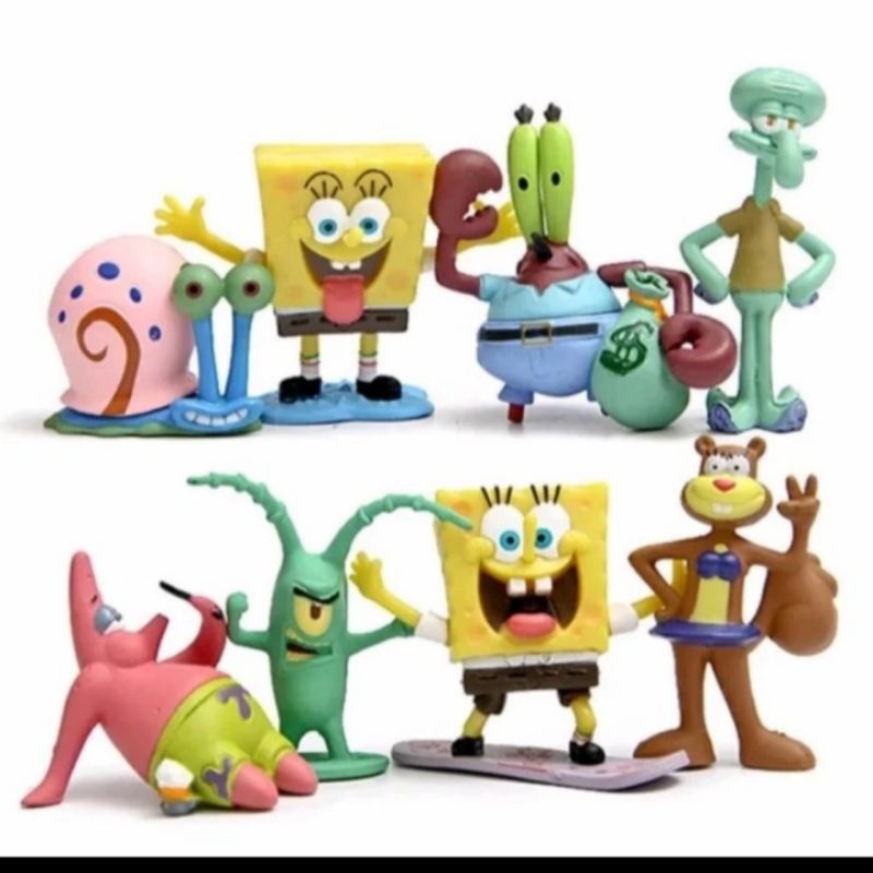 Jual Topper Mainan Spongebob,Hiasan kue Figure SpongeBob, Action Figure ...