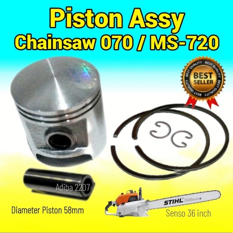 Jual Piston assy chainsaw stihl 070/MS720 - seher - sokar - seker senso ...