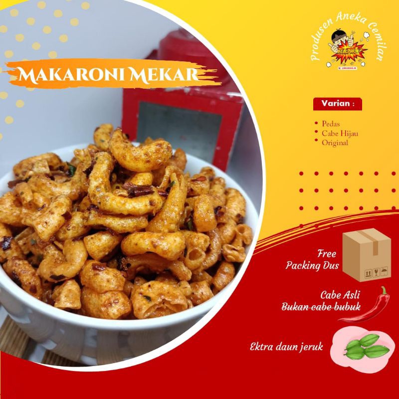 Jual BELEDAGID Makaroni mekar 1kg Bisa MIX 2 varian GRATIS 1pcs Cemilan ...