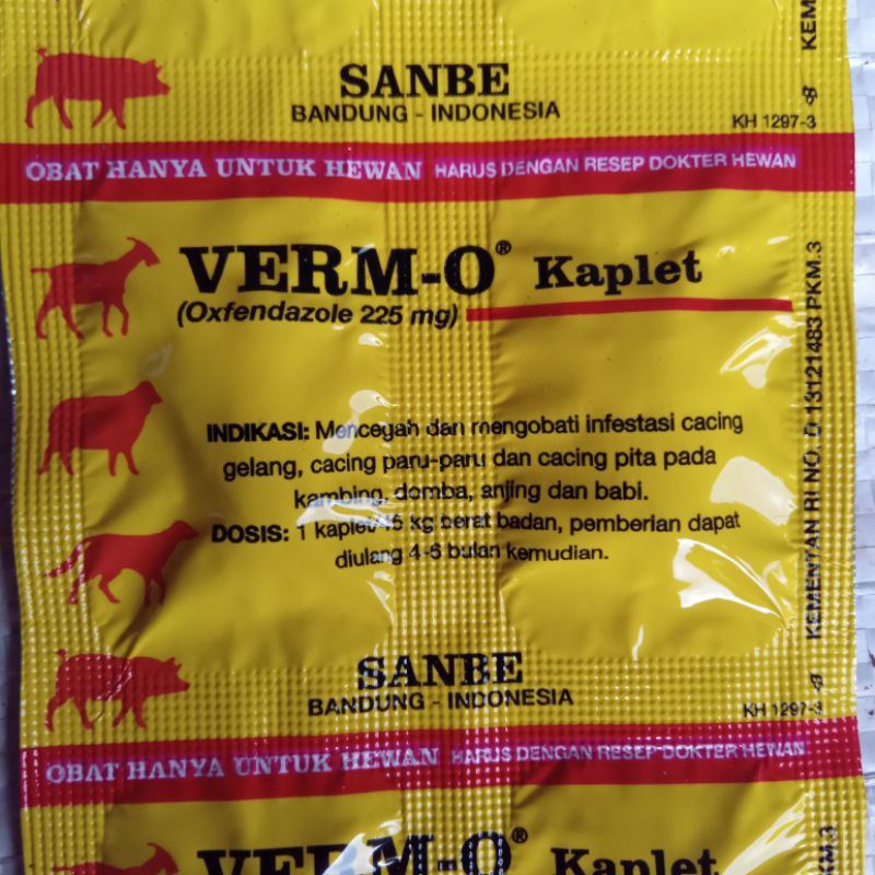 Jual VERM O kaplet obat cacing untuk kambing domba | Shopee Indonesia