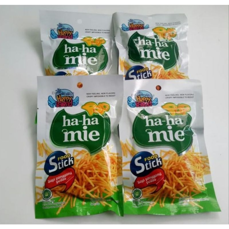 Jual Snack Stick Ha-ha mie Ha ha mie Sapi panggang [1pack isi 10 pcs ...