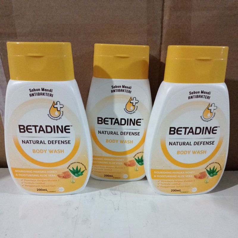 Jual Betadine Body Wash 200ml x 3 Botol [ 600ML ] | Shopee Indonesia