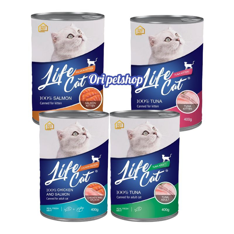 Jual ( 24 pcs) - life cat kaleng 400g makanan kucing all varian ...