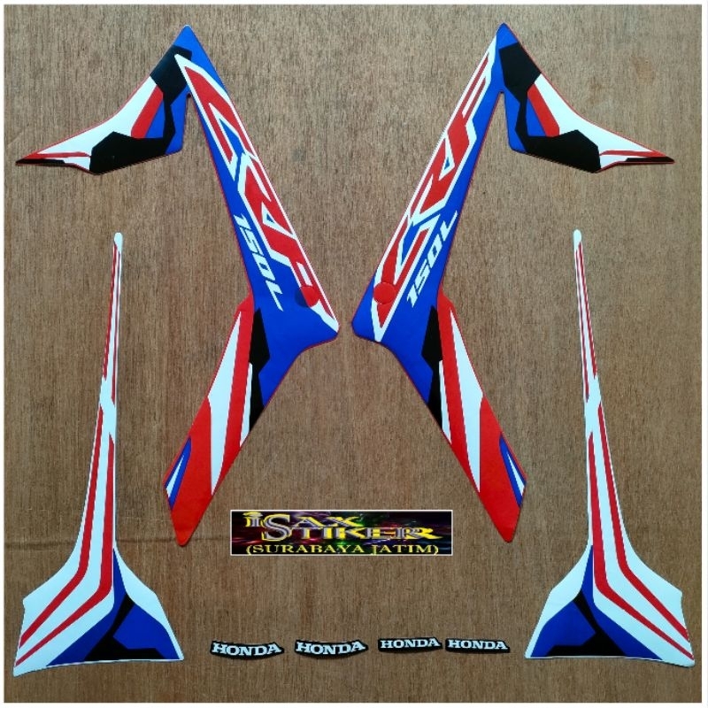 Jual striping motif original Honda CRF 150L merah putih biru tahun 2019 ...