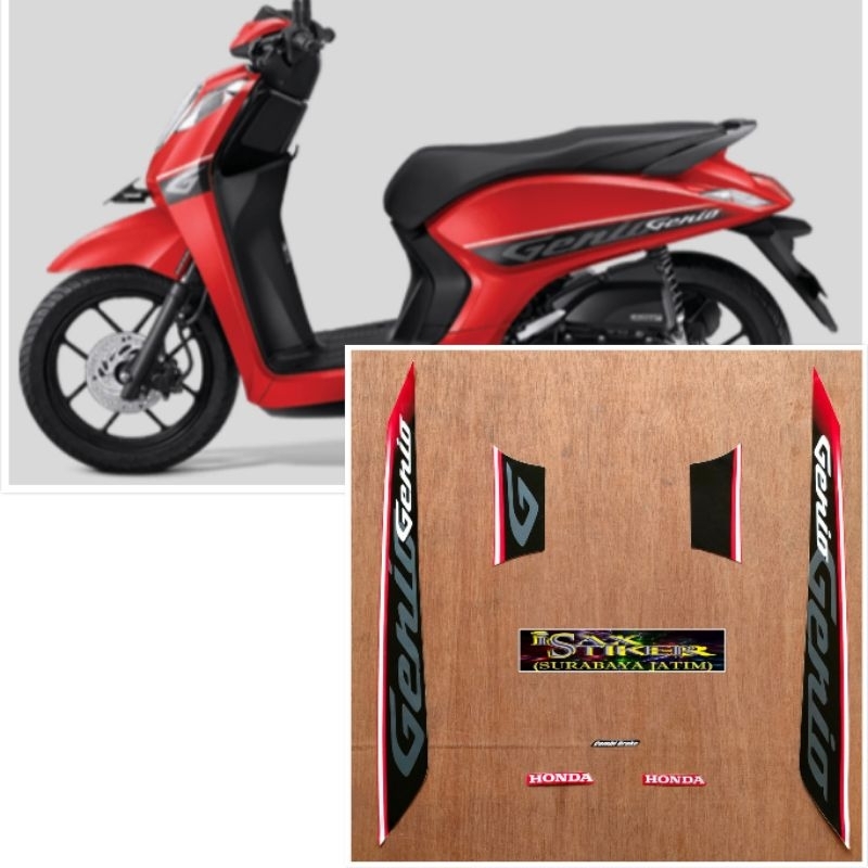 Jual Striping original Honda Genio CBS merah tahun 2019 2020 | Shopee ...