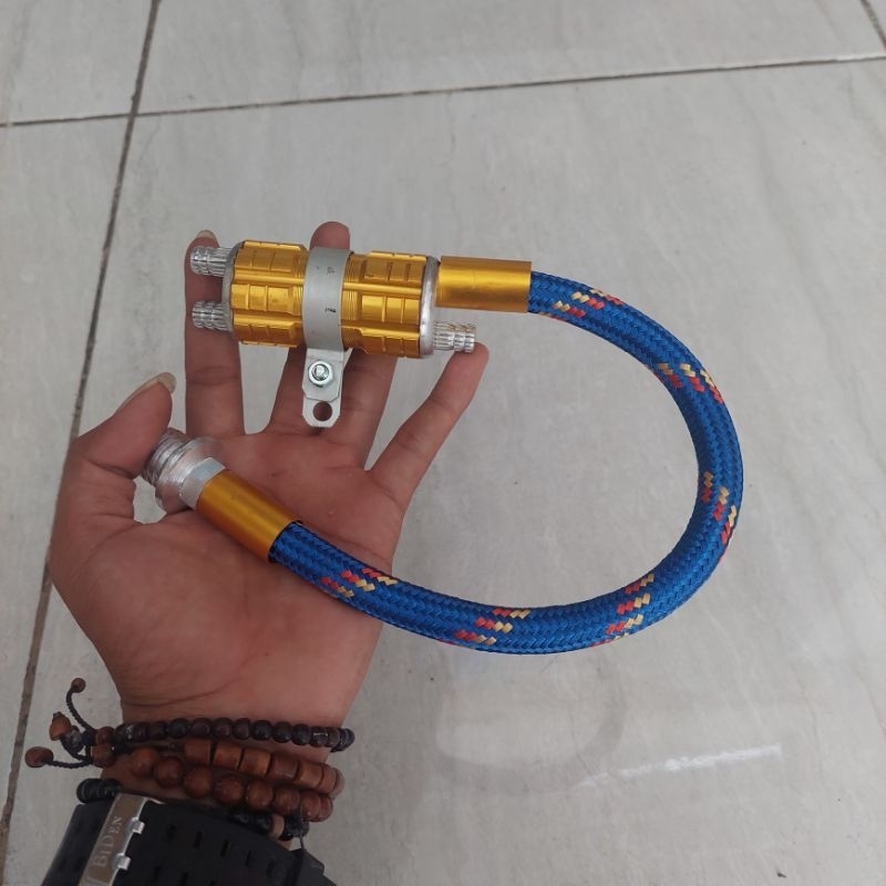Jual Tabung Hawa Mini Aluminium + Selang Serabut Universal Bebek Matic ...