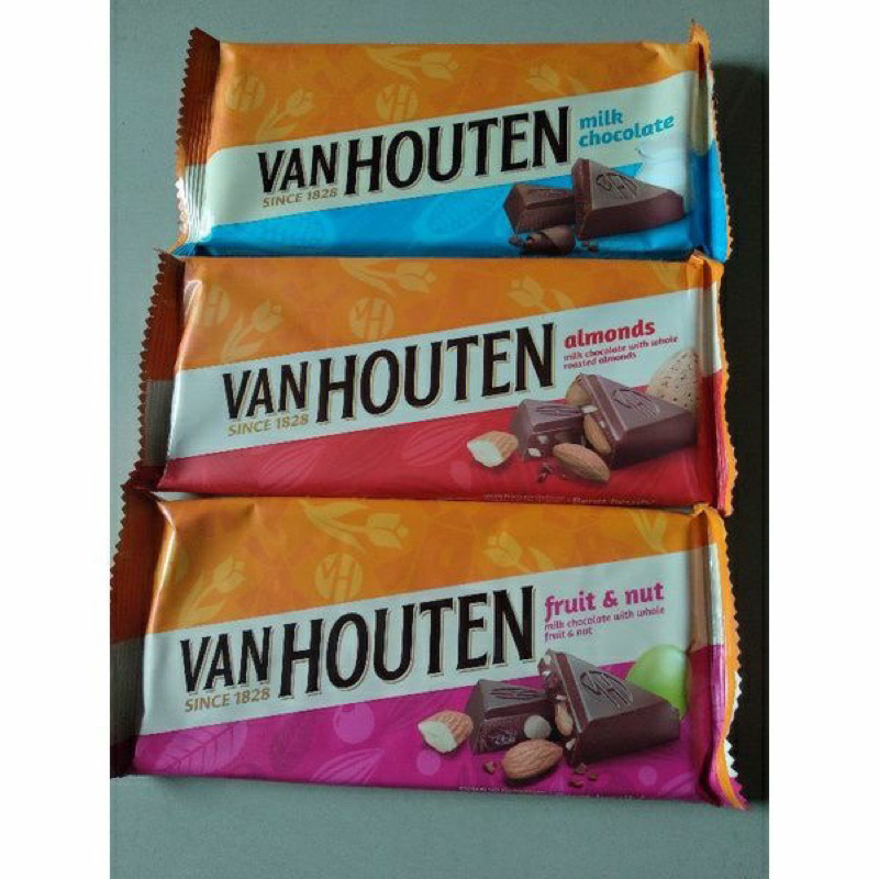 Jual vanhouten almond jumbo dark chocolate 140g / coklat vanhouten ...